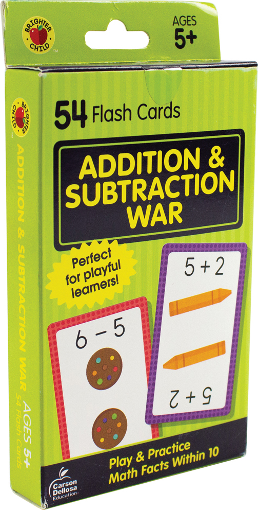 Addition & Subtraction War Flash Cards, Ages 5+ – Purple Cow Toys