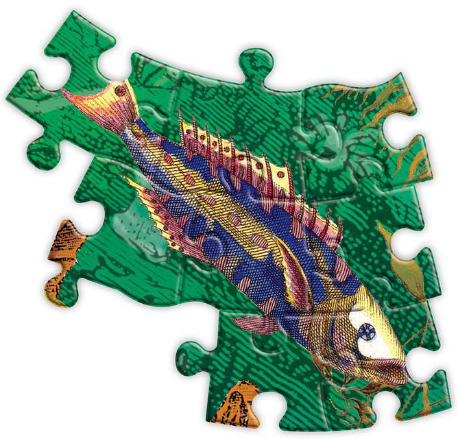 Fish And Boats 500 Piece Round Puzzle – Purple Cow Toys