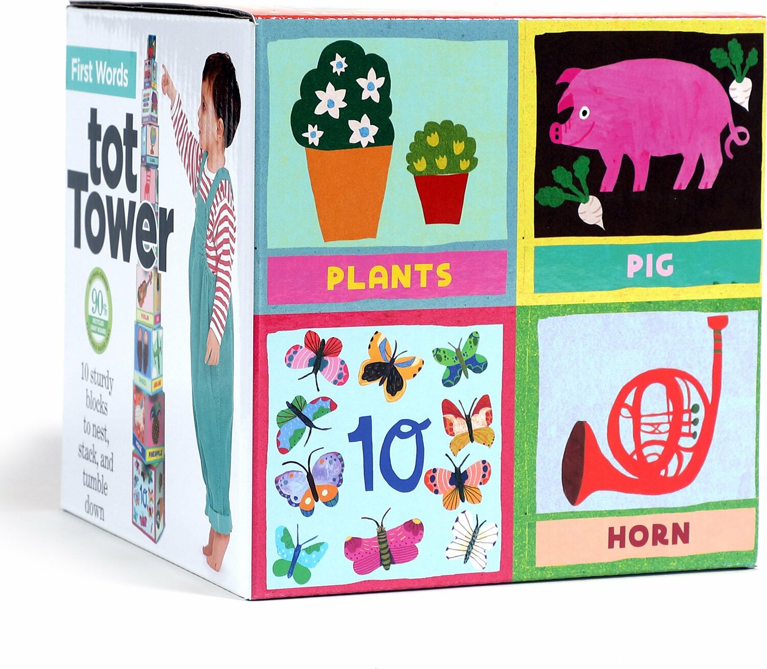 First Words Tot Tower – Purple Cow Toys