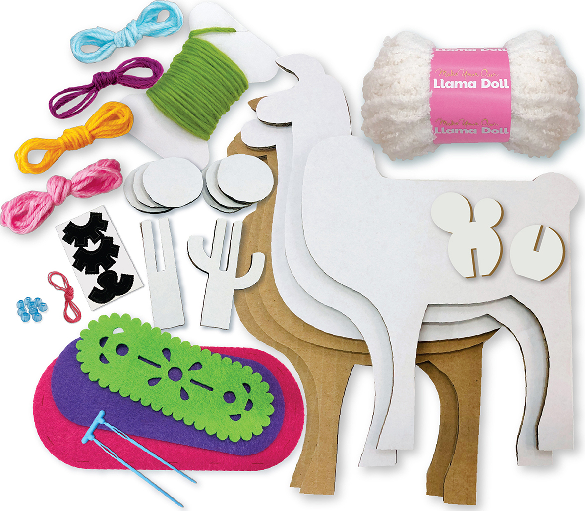 KidzMaker Make Your Own Llama Doll – Purple Cow Toys